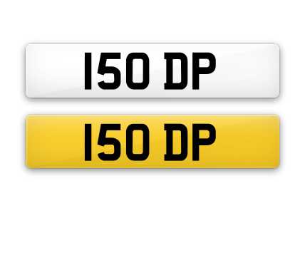 150DP private number plate from Plates4less