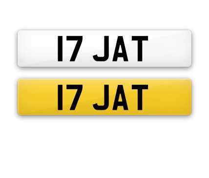 17JAT private number plate from Plates4less