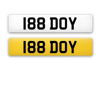188DOY private number plate from Plates4less