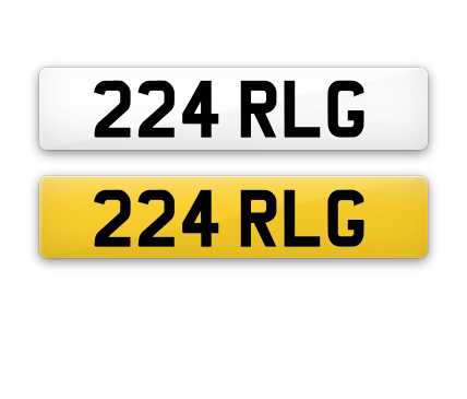 224RLG private number plate from Plates4less