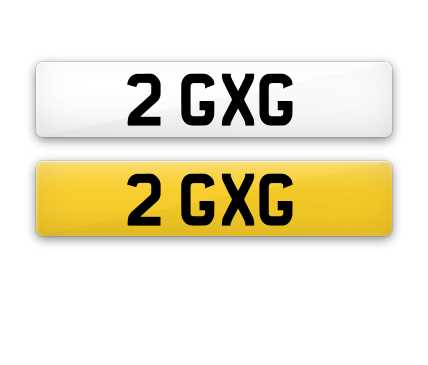 2GXG private number plate from Plates4less