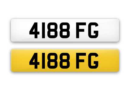 4188FG private number plate from Plates4less