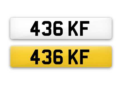 436KF private number plate from Plates4less