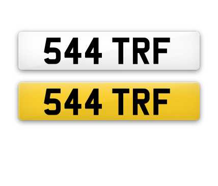 544TRF private number plate from Plates4less