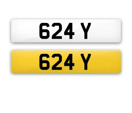 624Y private number plate from Plates4less