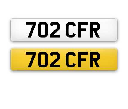 702CFR private number plate from Plates4less