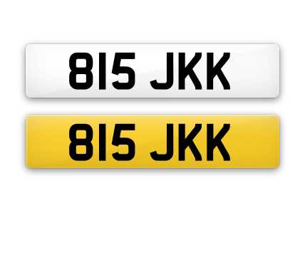815JKK private number plate from Plates4less