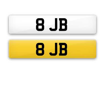 8JB private number plate from Plates4less
