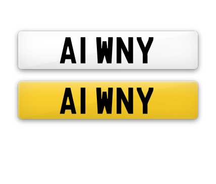A1WNY private number plate from Plates4less