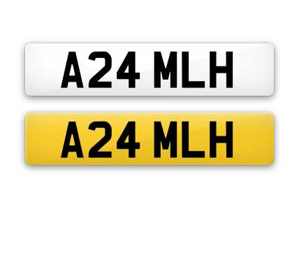 A24MLH private number plate from Plates4less