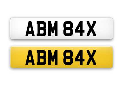 ABM84X private number plate from Plates4less