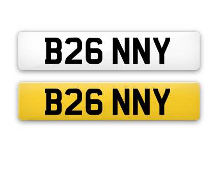 B26NNY private number plate from Plates4less