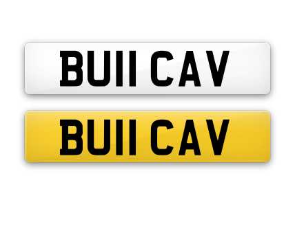 BU11CAV private number plate from Plates4less