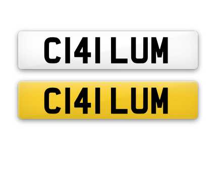 C141LUM private number plate from Plates4less