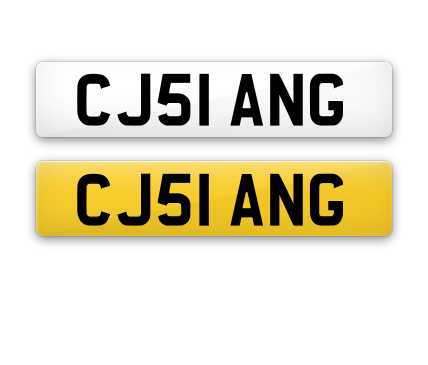 CJ51ANG private number plate from Plates4less