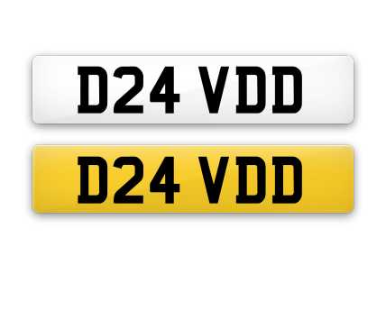 D24VDD private number plate from Plates4less