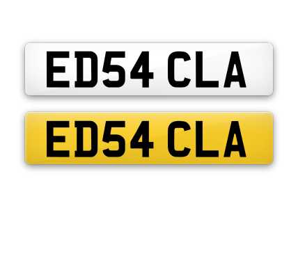 ED54CLA private number plate from Plates4less