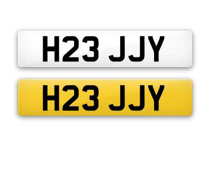 H23JJY private number plate from Plates4less