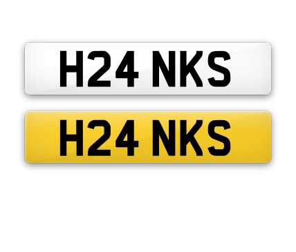 H24NKS private number plate from Plates4less