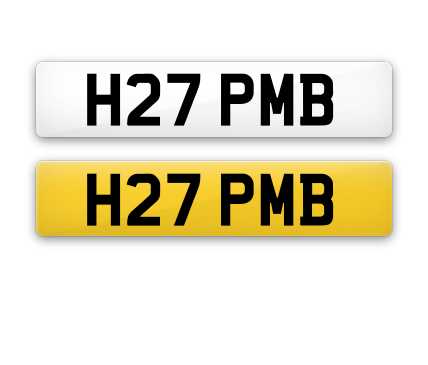 H27PMB private number plate from Plates4less