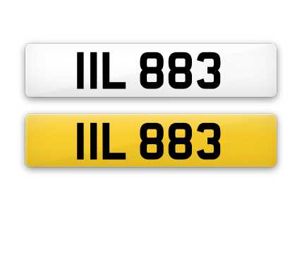 IIL883 private number plate from Plates4less