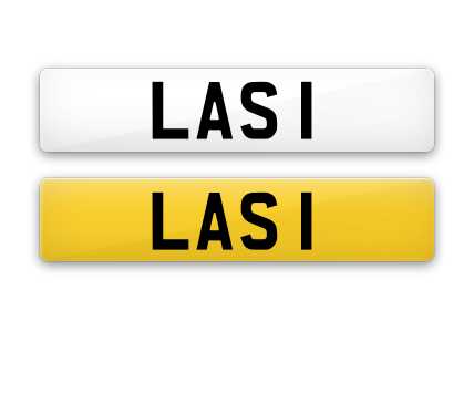 LAS1 private number plate from Plates4less