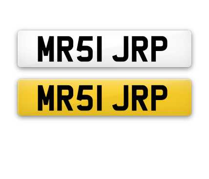 MR51JRP private number plate from Plates4less