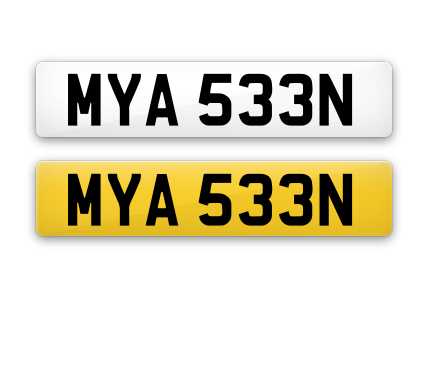 MYA533N private number plate from Plates4less