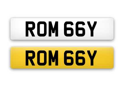 ROM66Y private number plate from Plates4less