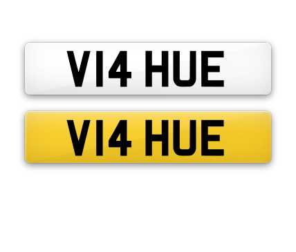 V14HUE private number plate from Plates4less