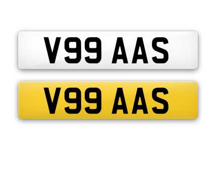 V99AAS private number plate from Plates4less