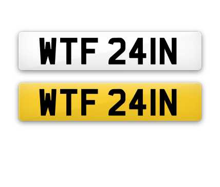 WTF241N private number plate from Plates4less