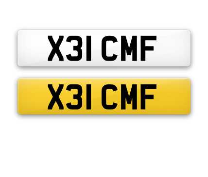 X31CMF private number plate from Plates4less