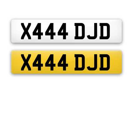 X444DJD private number plate from Plates4less