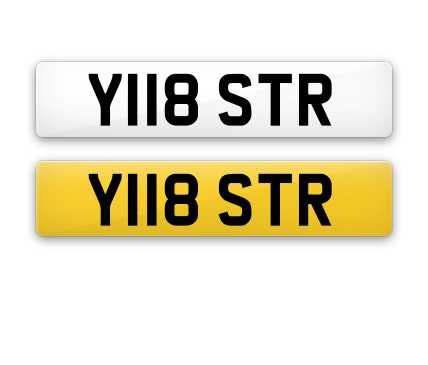 Y118STR private number plate from Plates4less