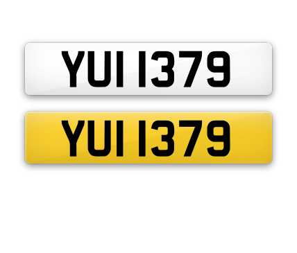 YUI1379 private number plate from Plates4less